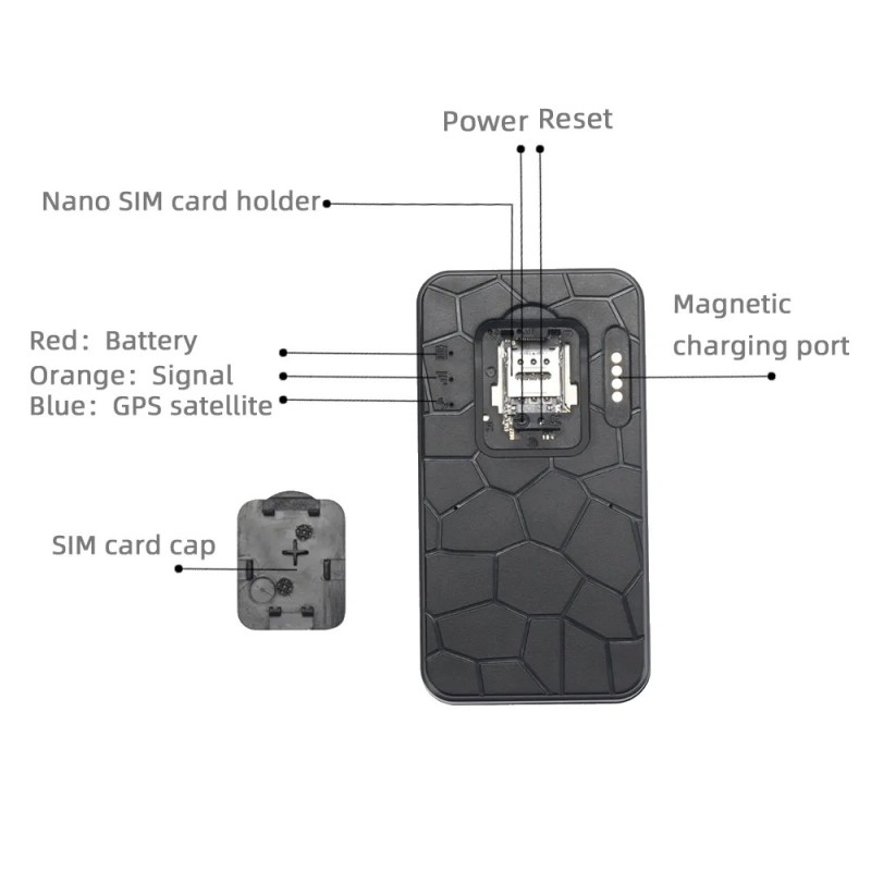 Waterproof 4G magnetic GPS tracker with microphone 60 days